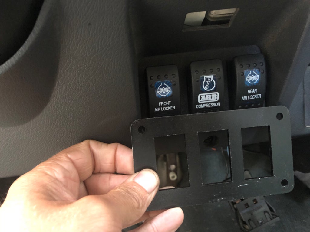 ARB switches in factory switch panel area | Jeep Wrangler Forum