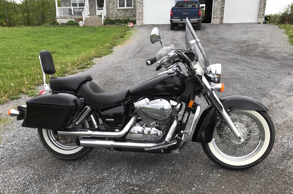 Installing universal hard saddlebags | Honda Shadow Forums