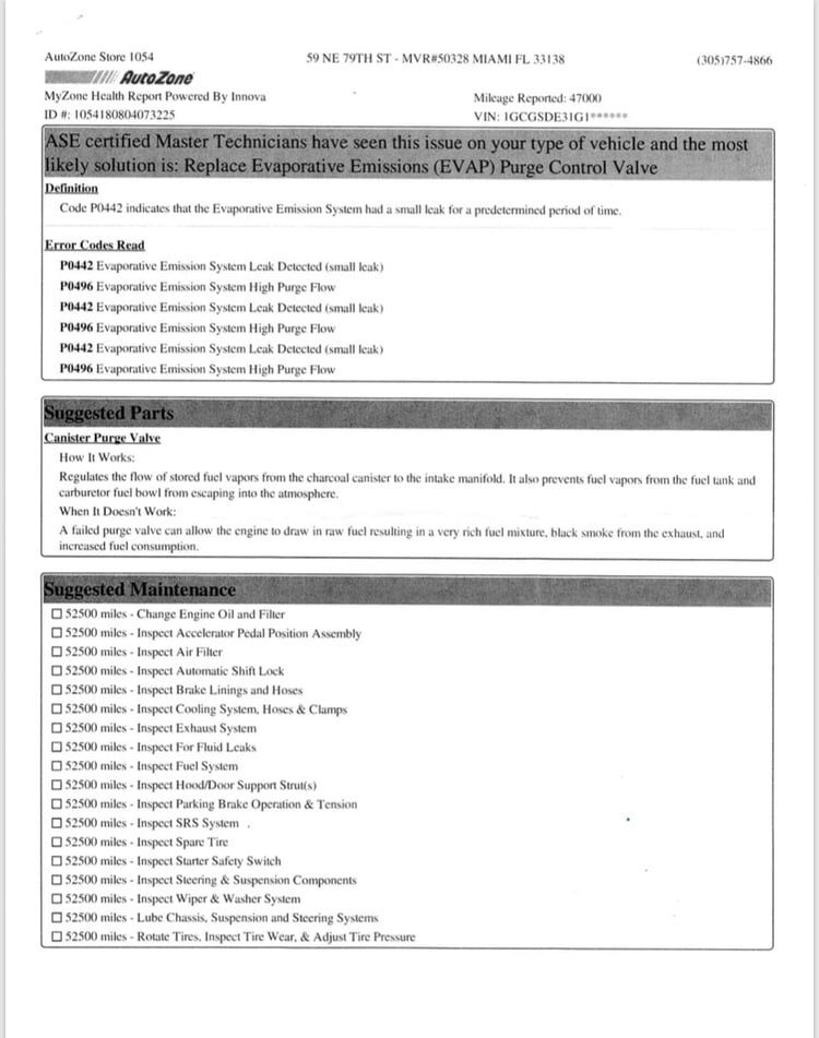 Issue with emissions system | Chevy Colorado & GMC Canyon