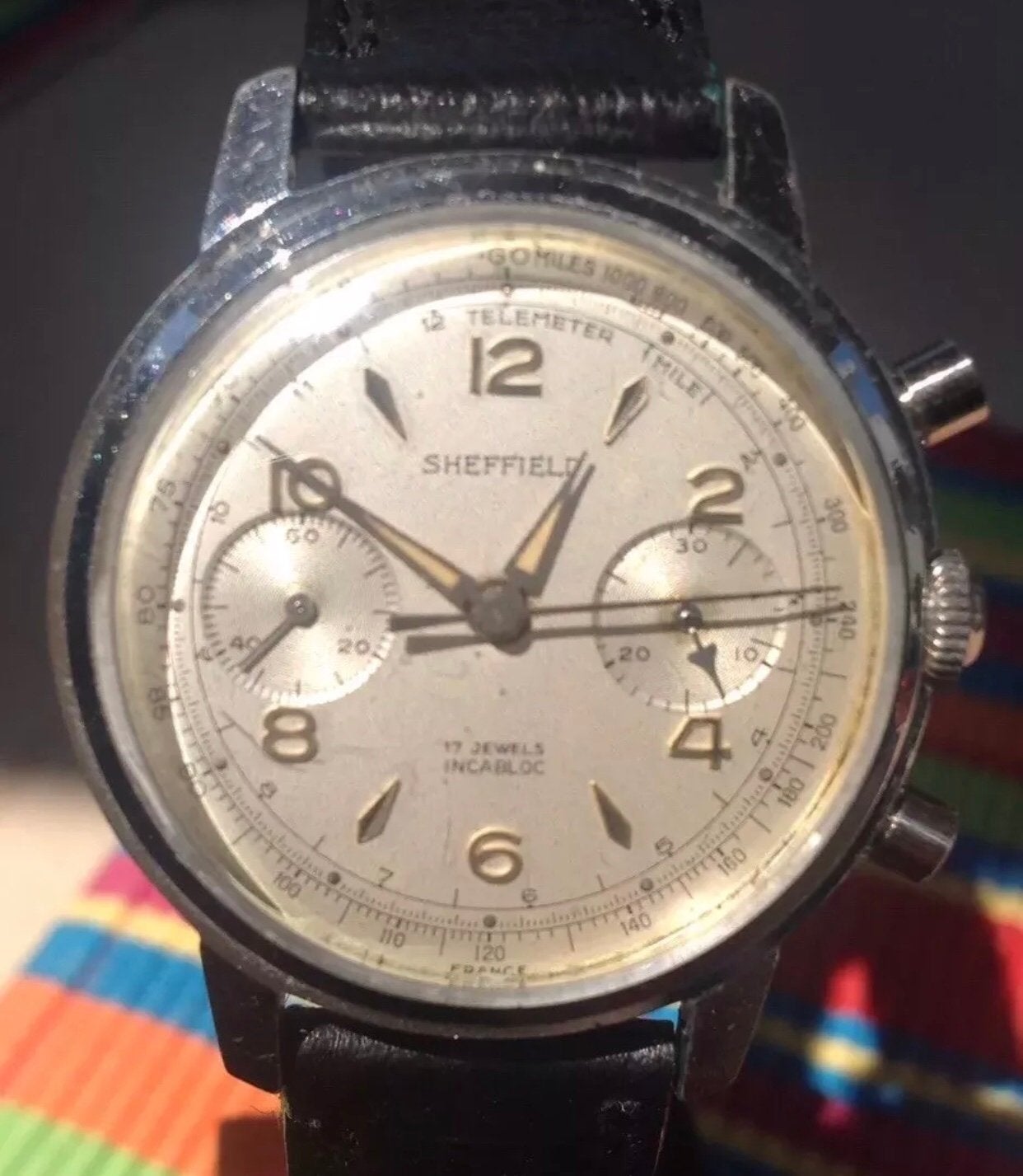 Help identifying Sheffield chronograph movement | WatchUSeek Watch Forums