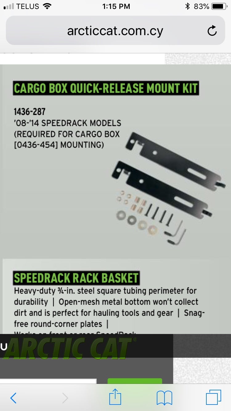 ATV Front Storage Box | Arctic Chat : Arctic Cat Forum