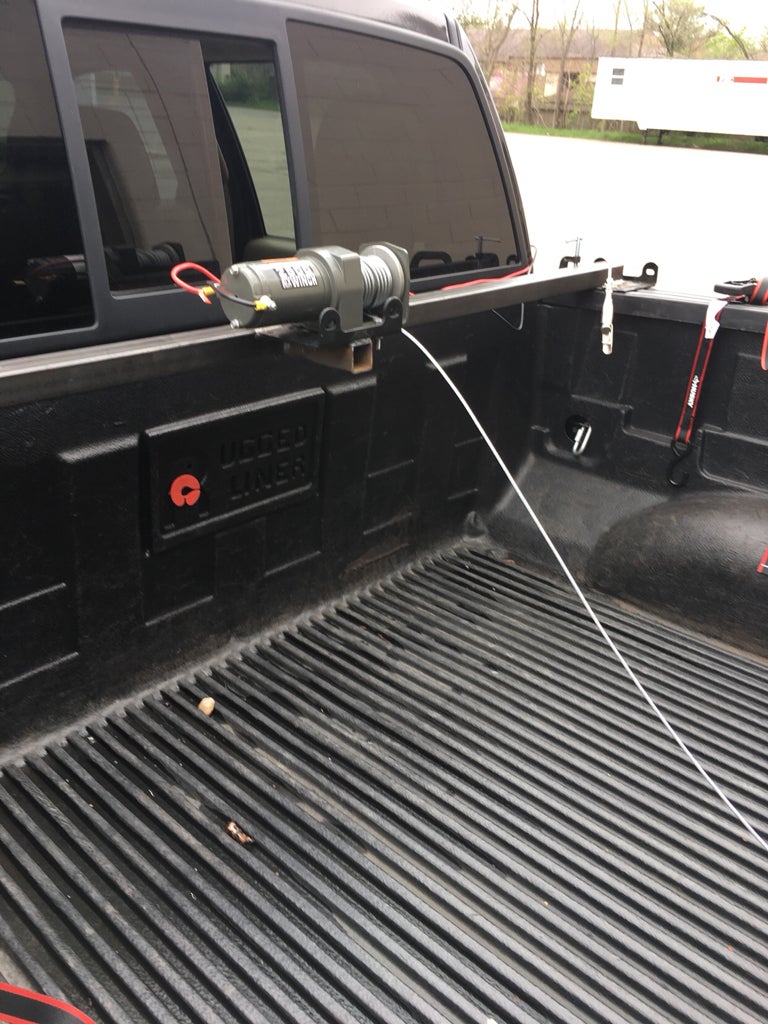 DIY portable winch system - Easily load a motorcycle in a pickup truck ...