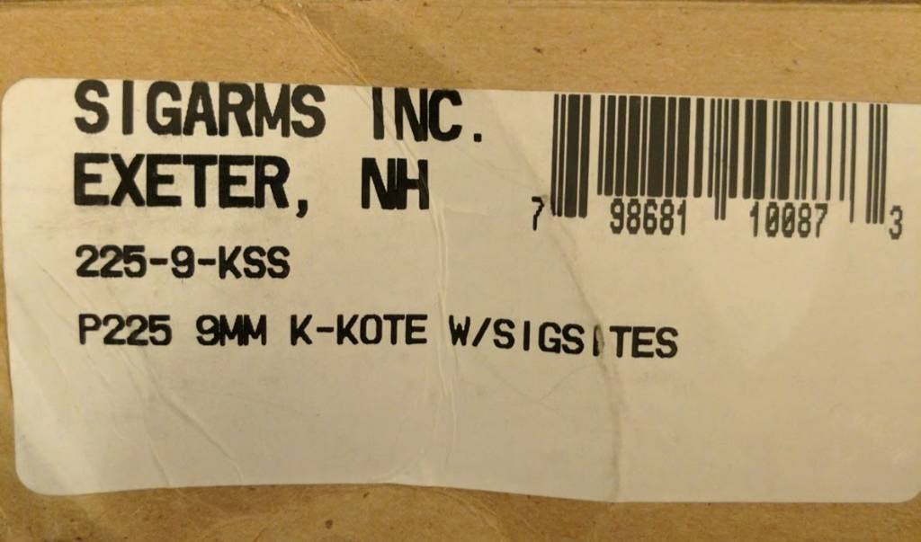 Original W German P226 k-kote label | SIG Talk