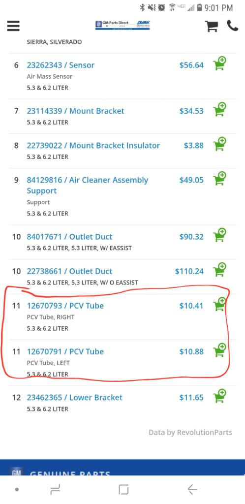 OEM Plastic Snap Fittings for PCV Hose | Chevy Silverado and GMC Sierra ...
