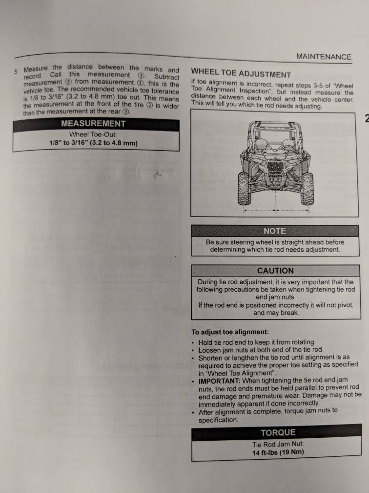 front end alignment | Polaris RZR Forum - RZR Forums.net