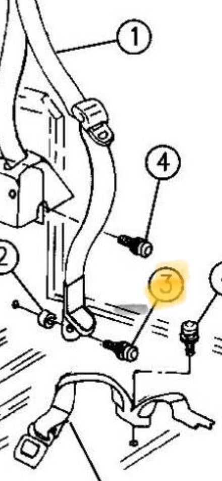 I need a rear seat belt bolt location | Jeep Enthusiast Forums