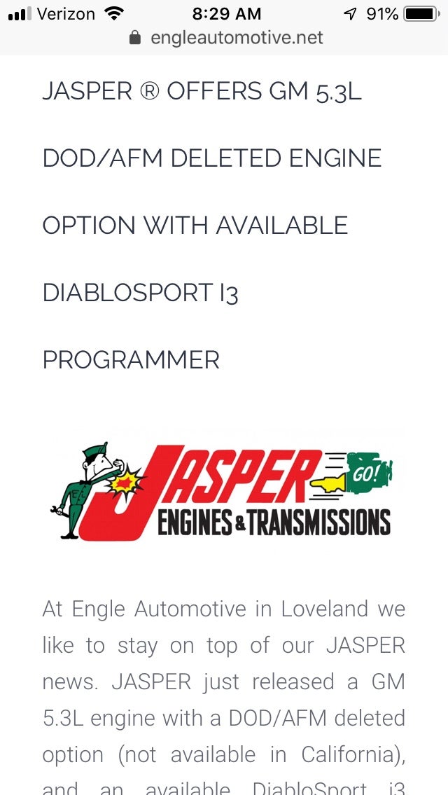 Jasper replacement engine | Chevy Silverado and GMC Sierra Forum