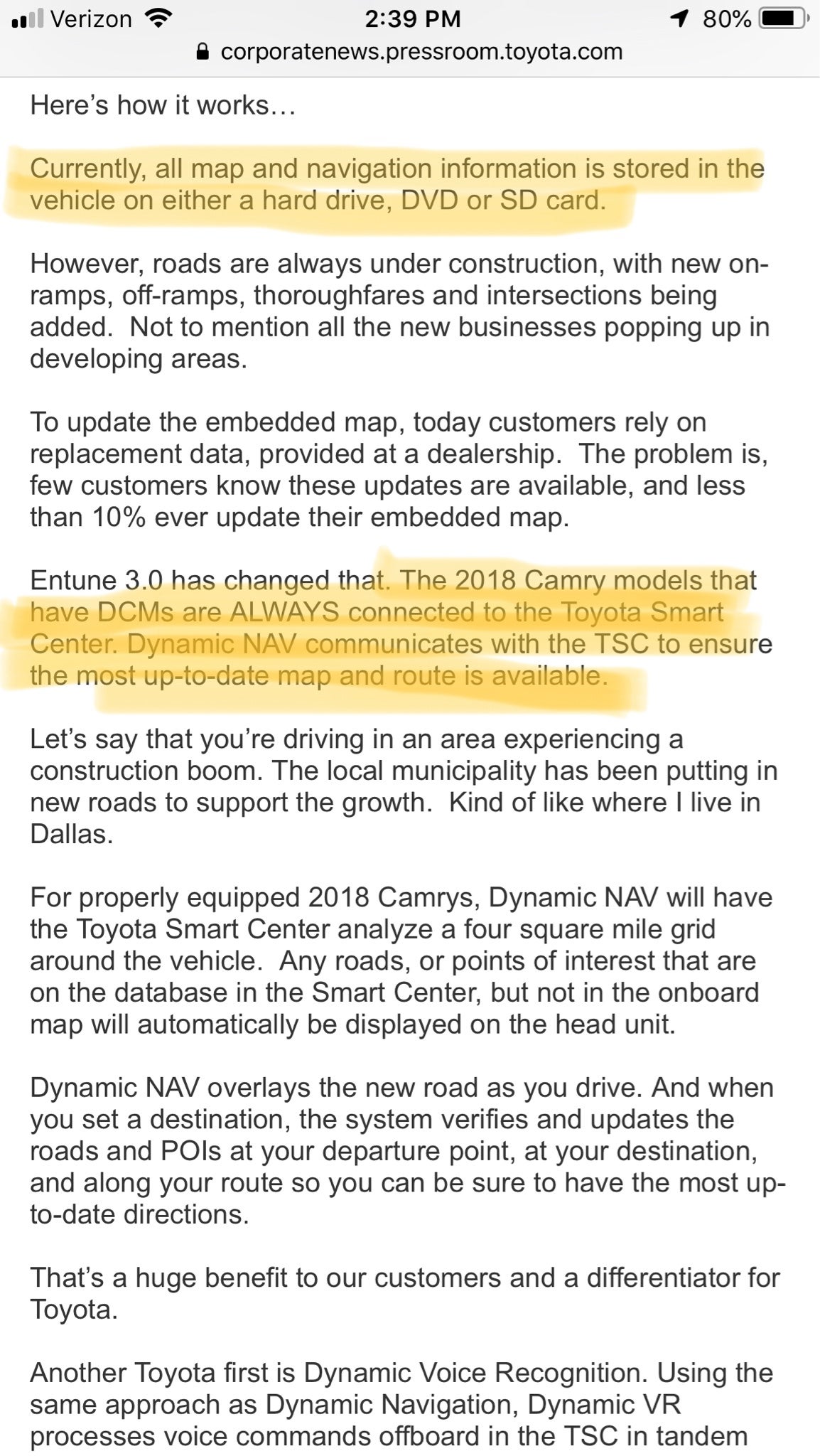 CarPlay interface for 18 Camry? | Toyota Nation Forum