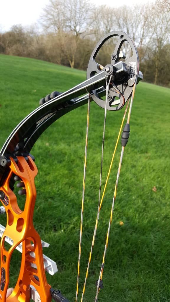 Fluorescent Orange string and cables with silver serving | Archery Talk ...