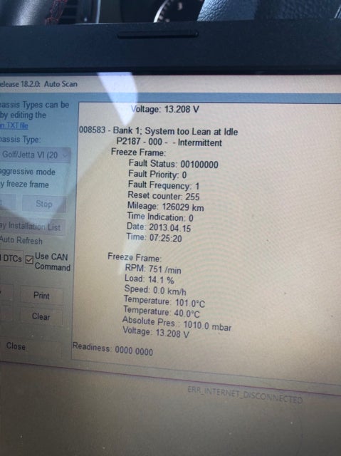 Two codes I need help with (008583/P2187 & 008801/P2261) | VW Vortex ...