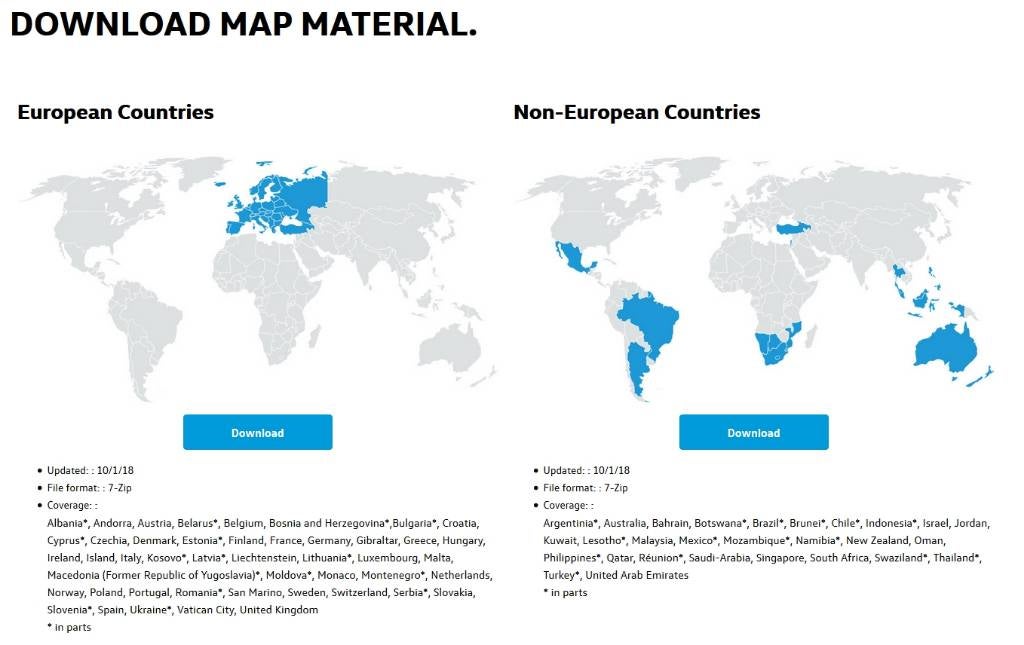 Latest Map Updates | VW Tiguan Forum