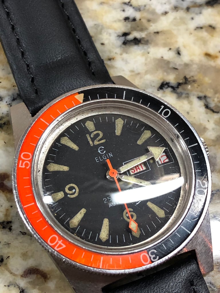 FS Vintage Elgin Skin Diver M135 PUW 1463 Graber Switzerland ...