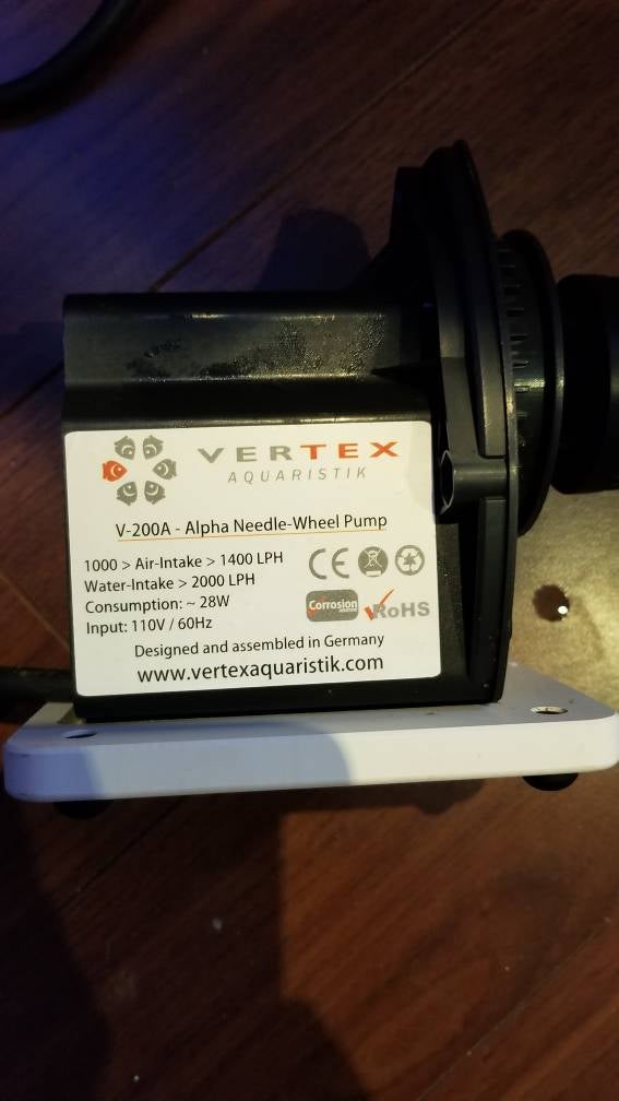 Replacement pump for vertex alpha 200 | GTA Aquarium Forums