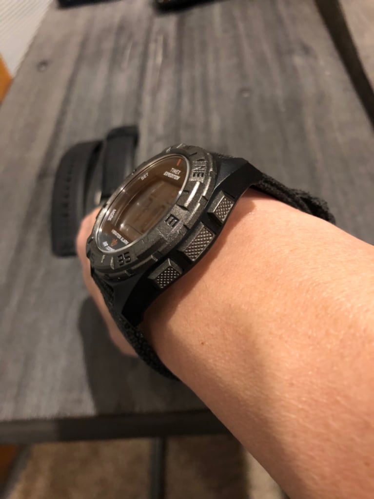 SOLD Timex Expedition Digital Vibration Alarm with regular 22mm lugs ...