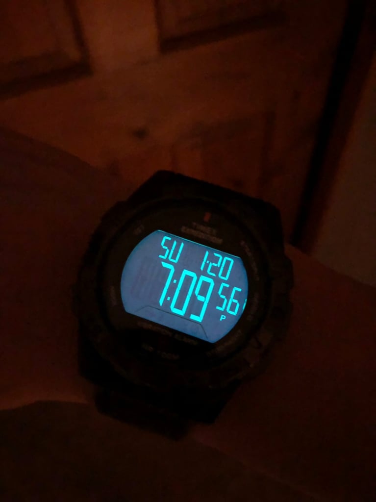 SOLD Timex Expedition Digital Vibration Alarm with regular 22mm lugs ...