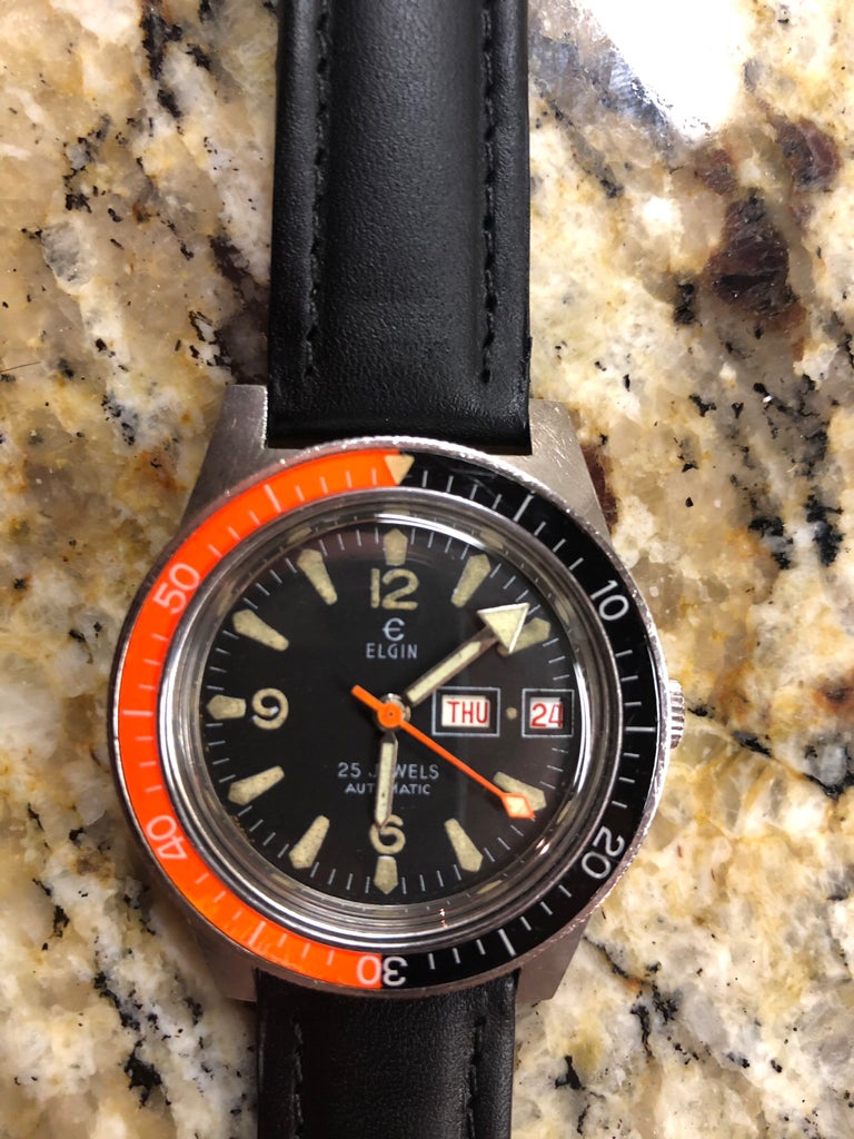 FS Vintage Elgin Skin Diver M135 PUW 1463 Graber Switzerland ...