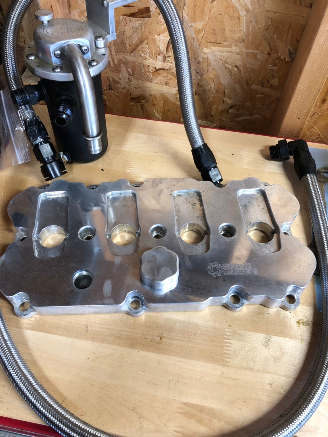 IE billet valve cover and 42 did baffled catch can | VW Vortex ...
