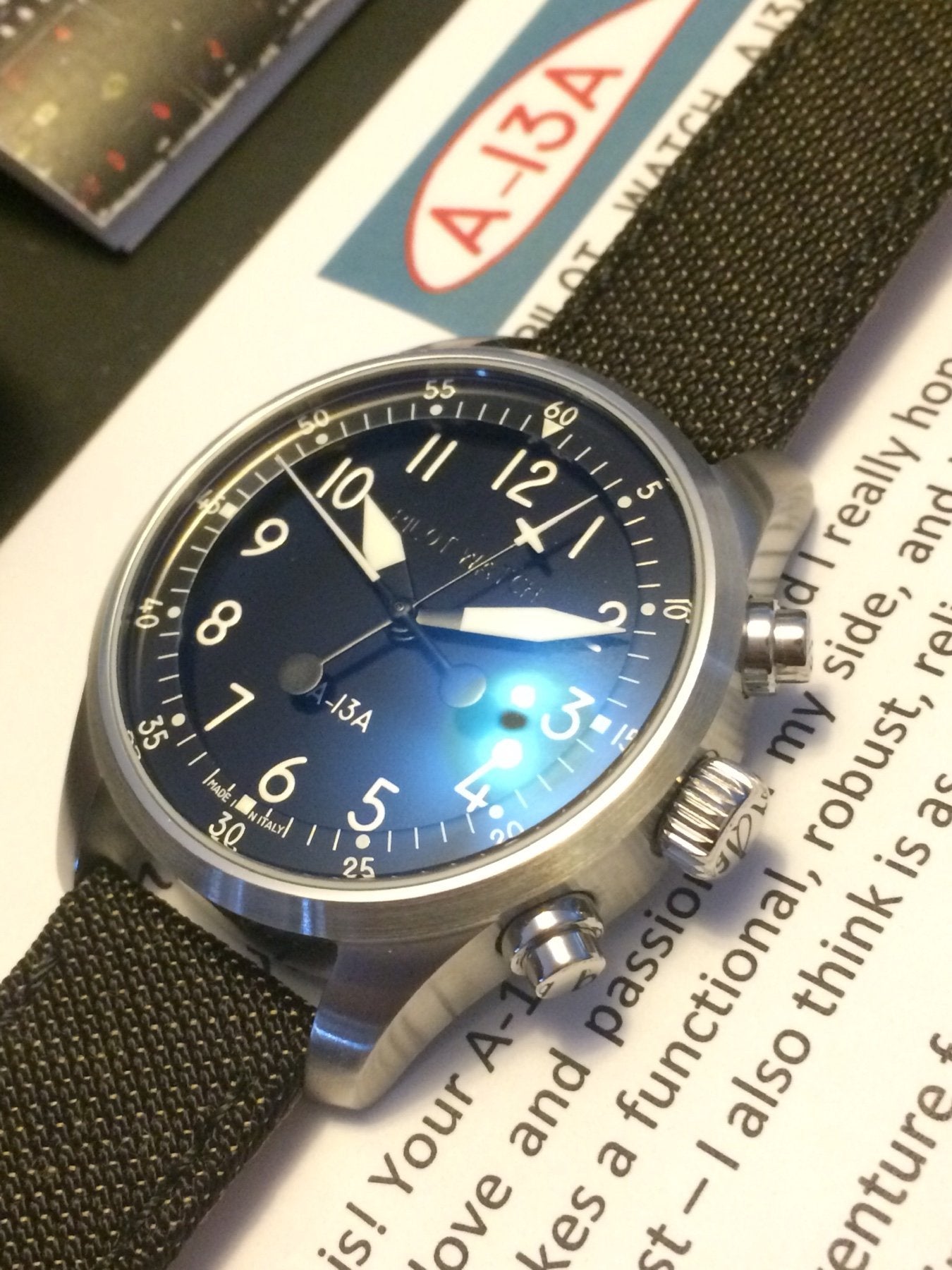 A-13A Pilot Watch ETA Chronograph | WatchUSeek Watch Forums