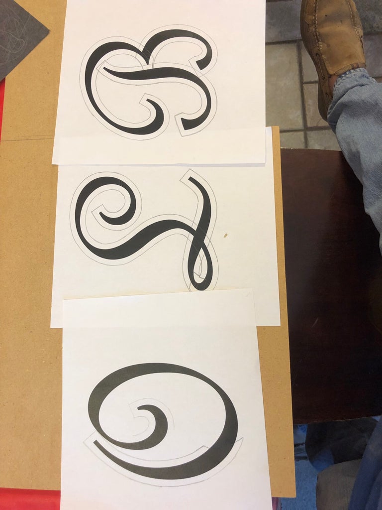 Letter stencil inlays | Router Forums