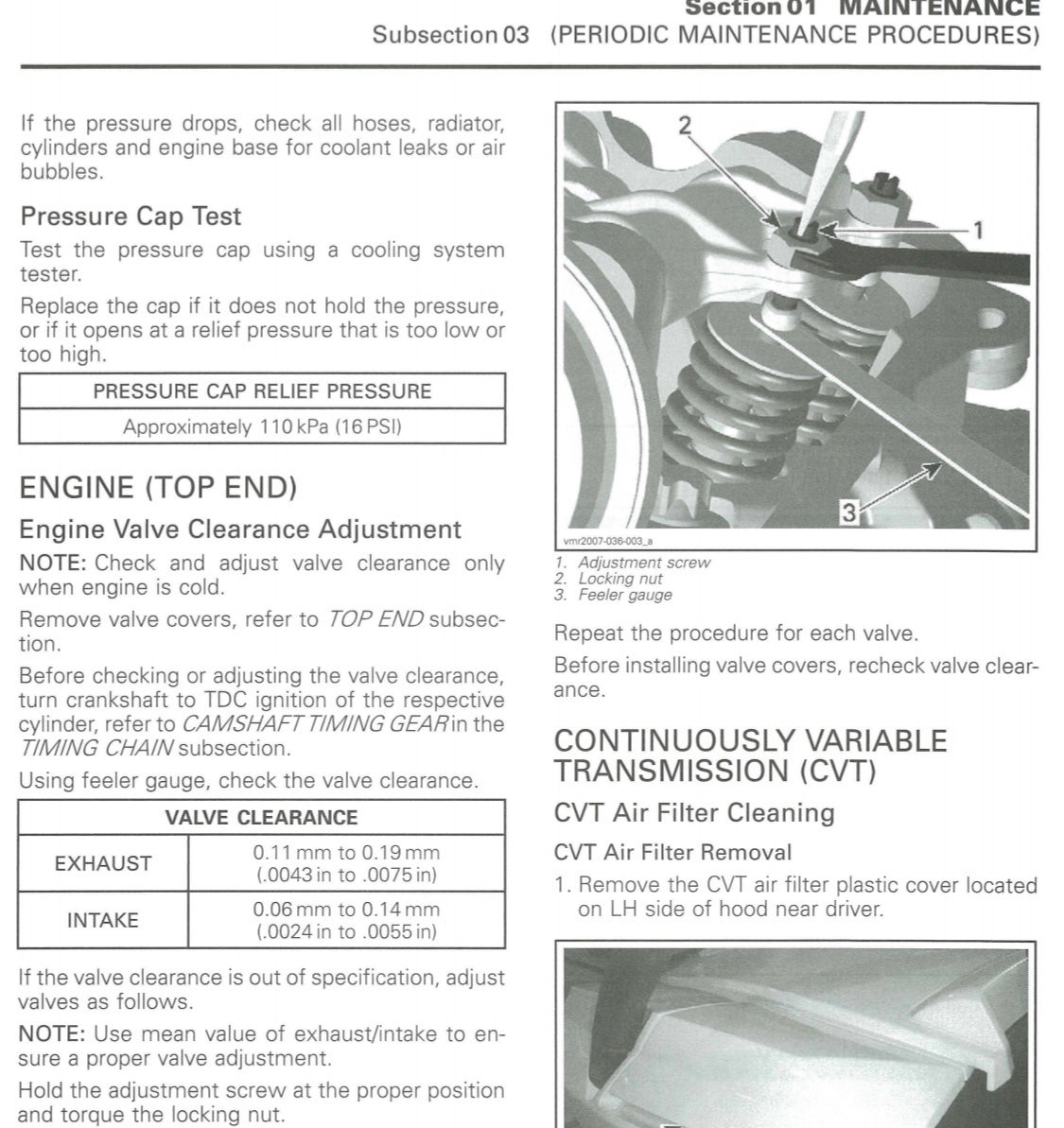 Valve adjustment | Can-Am Commander Forum