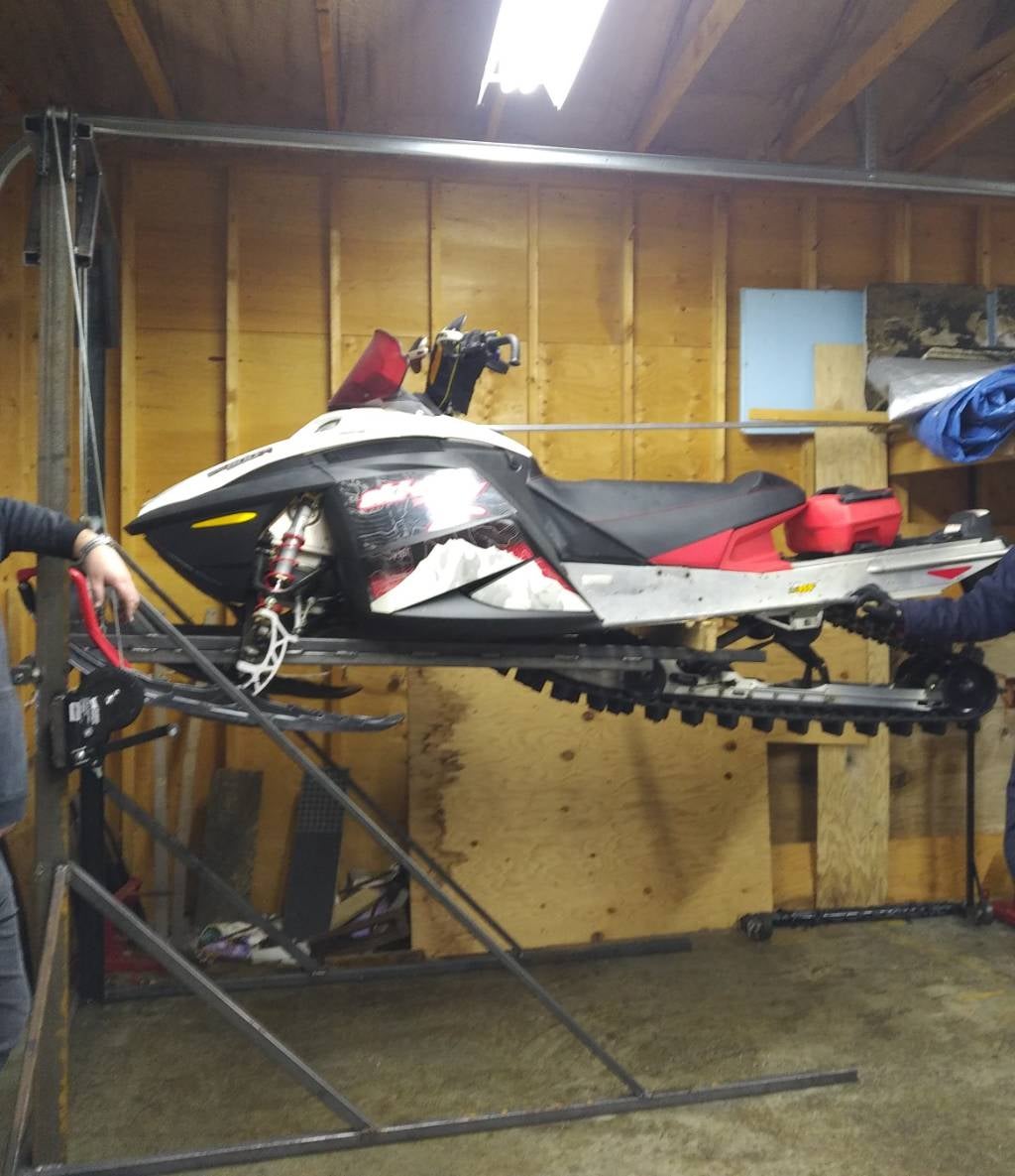 Looking for "sled stacker" storage racks...... | Ski-Doo Snowmobiles Forum