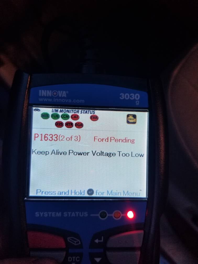 P1633 keep alive 2010 ford escape xlt 3L | Ford Escape Automobiles Forum