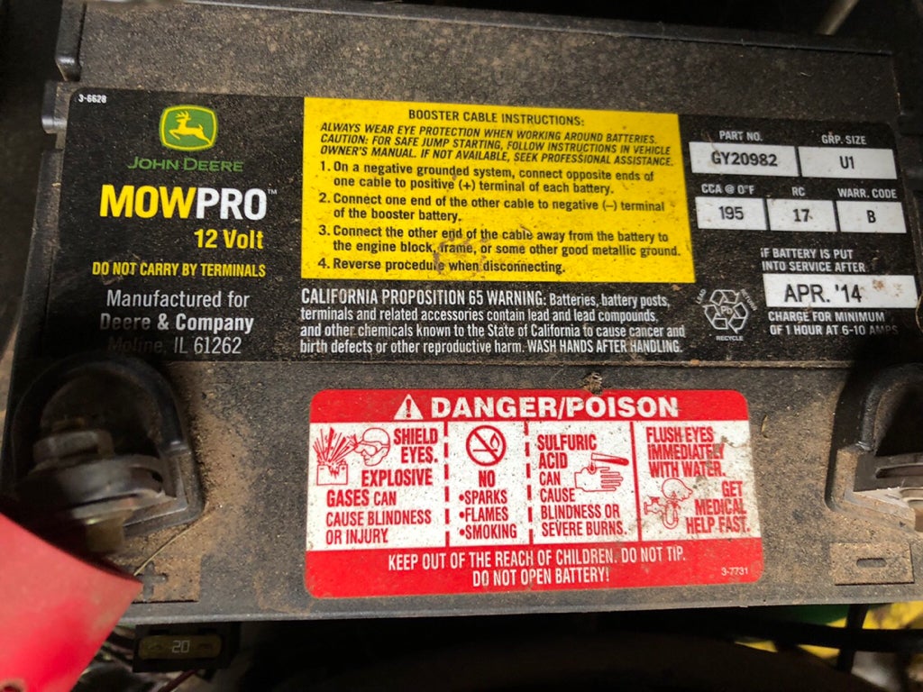 D105 Battery Time | My Tractor Forum