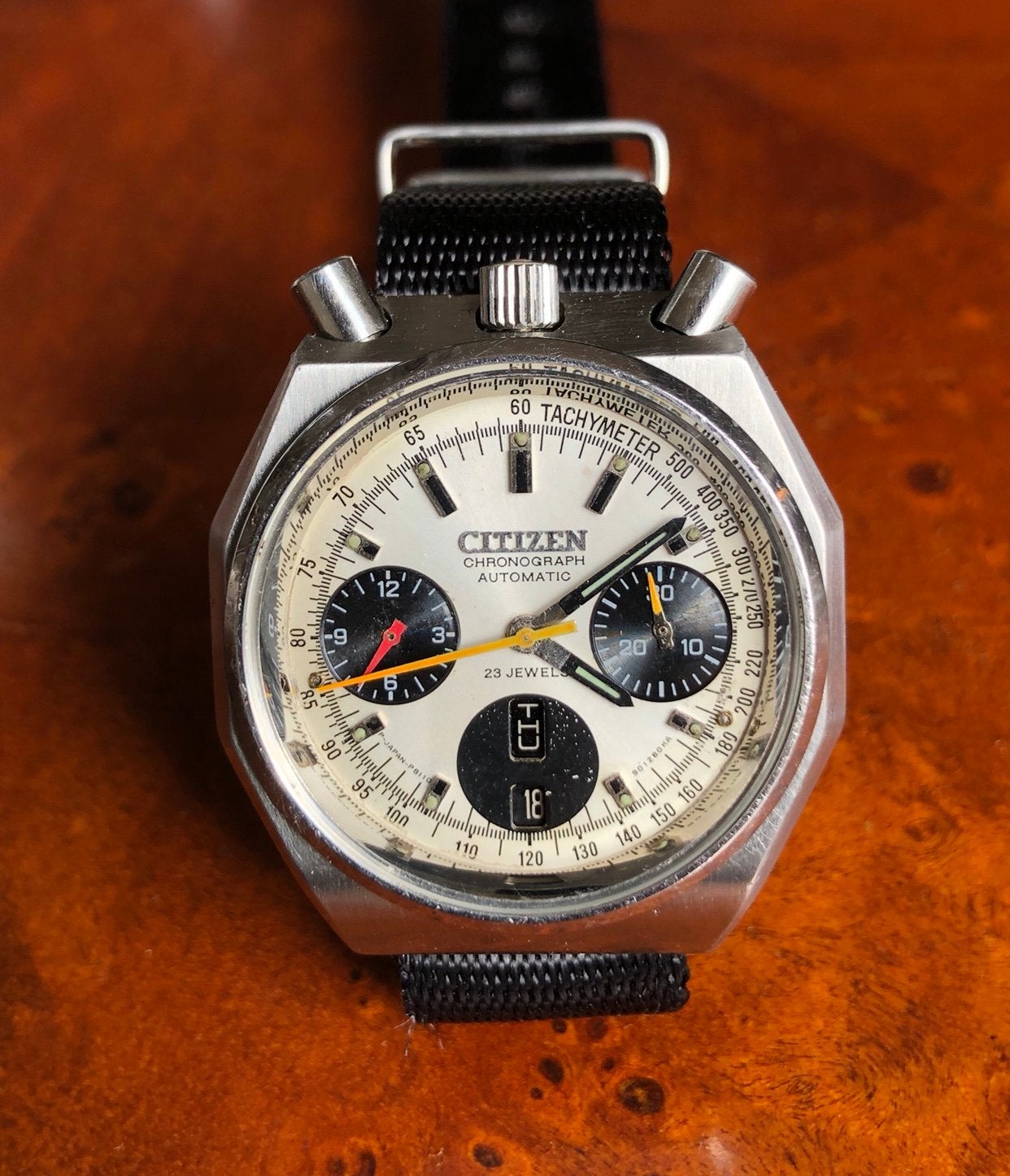Citizen Bullhead Panda Dial Chronograph Challenge Timer 67-9356 ...