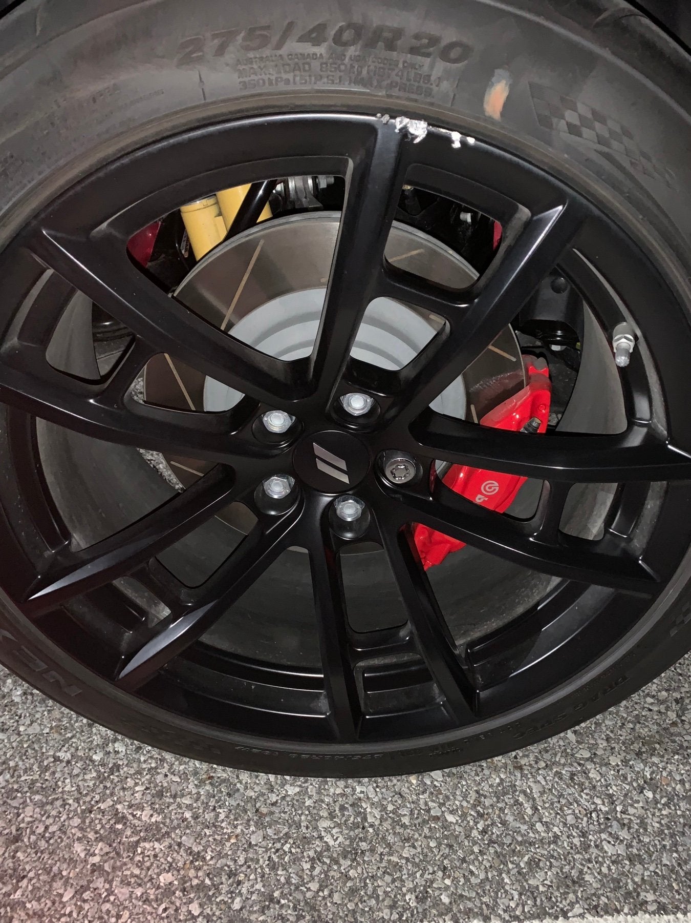 Curbed my new Challenger Scat 1320 Wheel | Dodge Challenger Forum