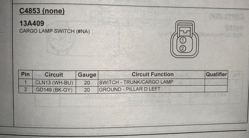 Cargo light switch connectors | Ford Transit USA Forum