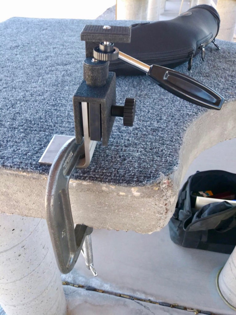 Spotting scope bench mount. | Rimfire Central Firearm Forum