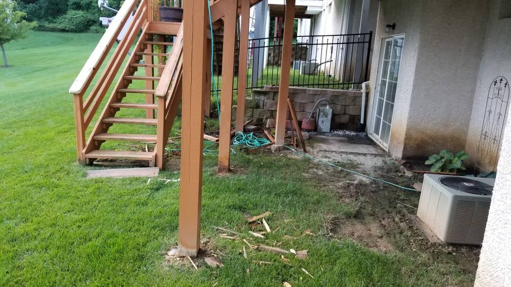 Area under deck gets muddy, what to fill with? | DIY Home Improvement Forum