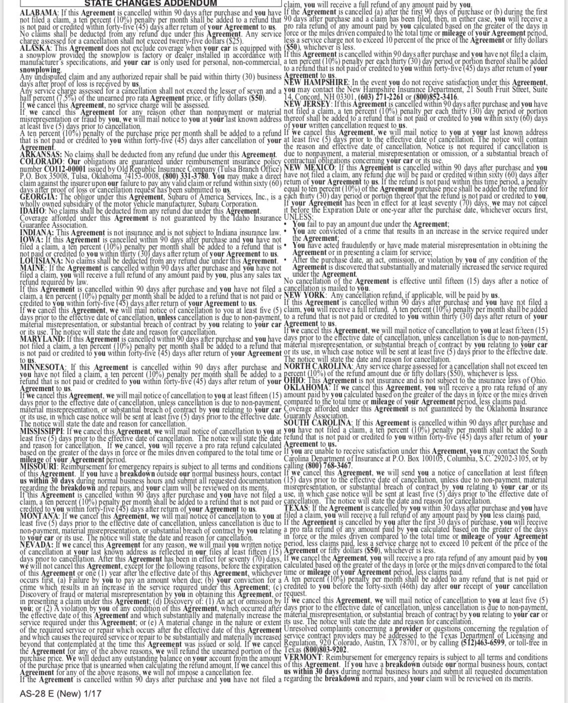 Gold Plus Extended Warranty for 2016 OB | Page 39 | Subaru Outback Forums