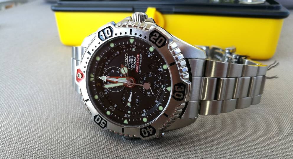 FSOT: NOS Seiko SLD005P1 -7K52- ScubaMaster 200m ISO Professional Diver ...