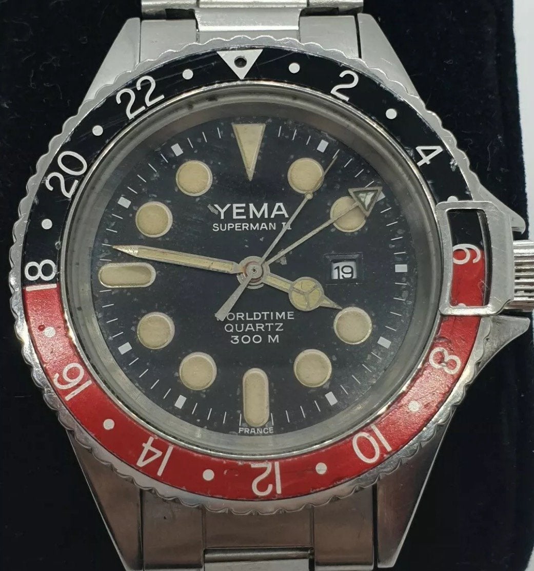 Yema Superman II Worldtime Quartz GMT Approx Date | WatchUSeek Watch Forums