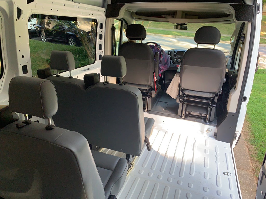 Added 2nd and 3rd rows of seats | Ram Promaster Forum