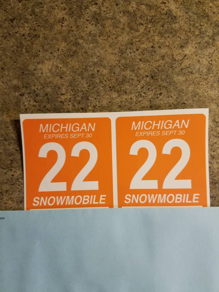 New Michigan MC/Registration Stickers | Ski-Doo Snowmobiles Forum