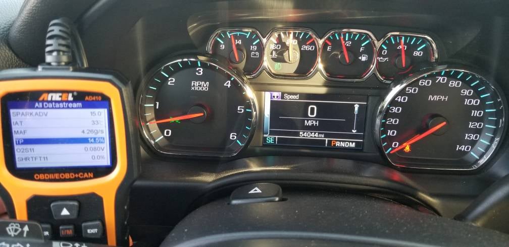 Engine idle rises to 1500-2000RPM when in Park or Neutral | Chevy ...