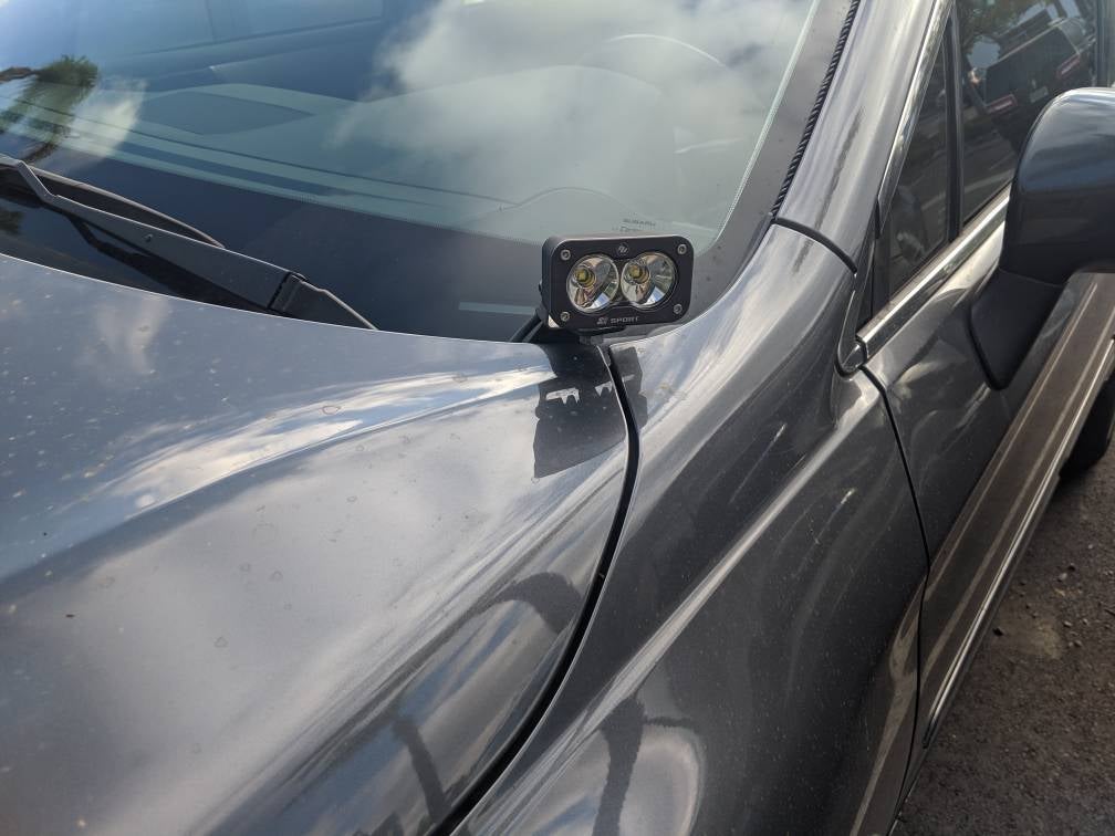 "Ditch" Lights Mounted on Hood Brackets - LP Adventure? Swivel for ...
