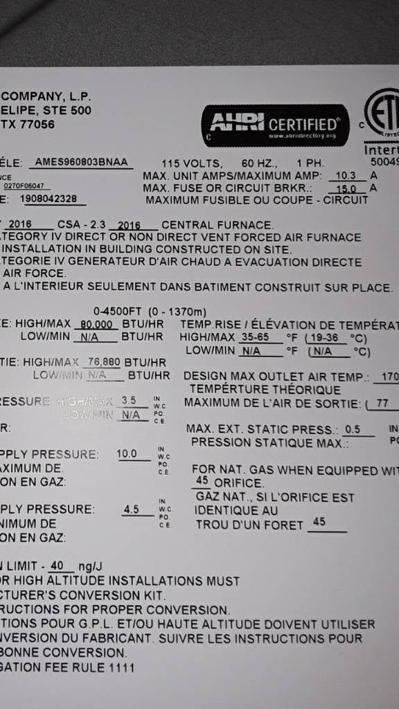 Furnace temperature rise and blower speed. | DIY Home Improvement Forum