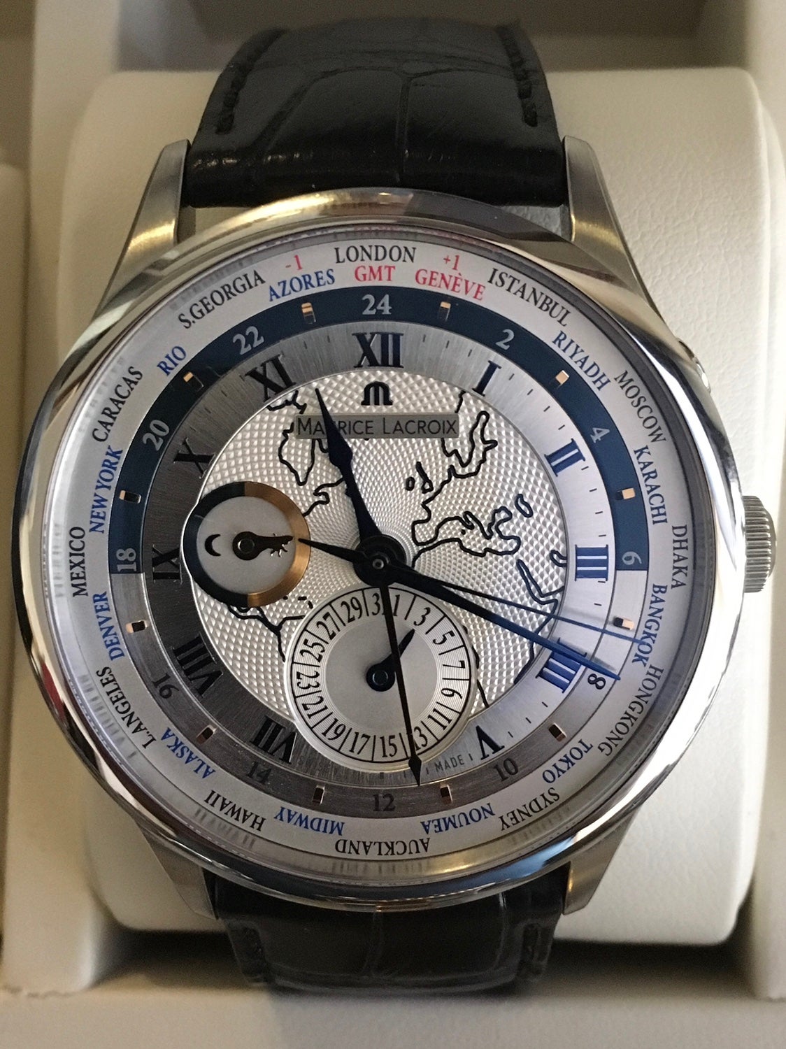 Show me watches with maps on their dials (any price, any movement ...