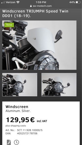 Speed Twin Flyscreen | Triumph Rat Motorcycle Forums