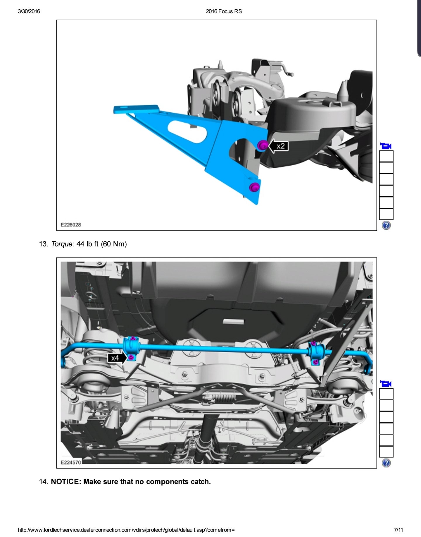 Rear Subframe - alignment and torque specs? | Ford Focus RS Forum