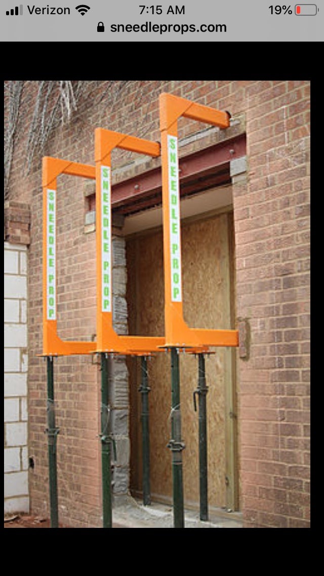 New method of propping wall. | Contractor Talk - Professional ...