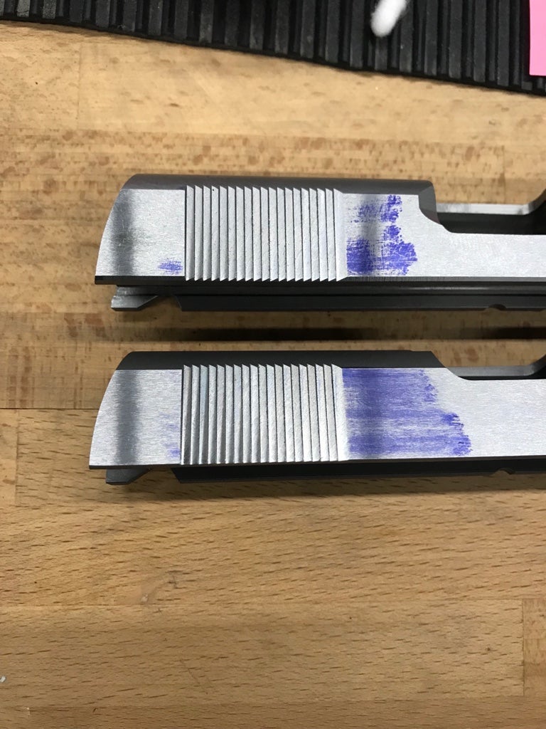 Rear Cocking serrations straight/angled | 1911 Firearm Addicts