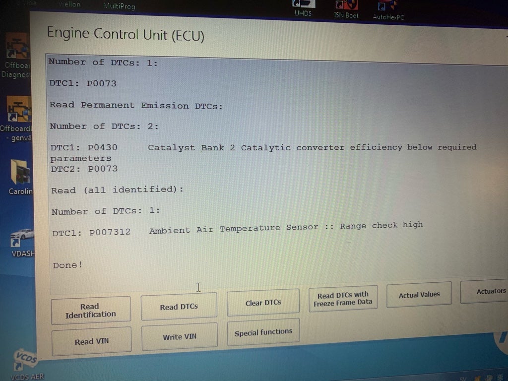 Ambient air temperature sensor and angel sensor to rear ving + lambda ...