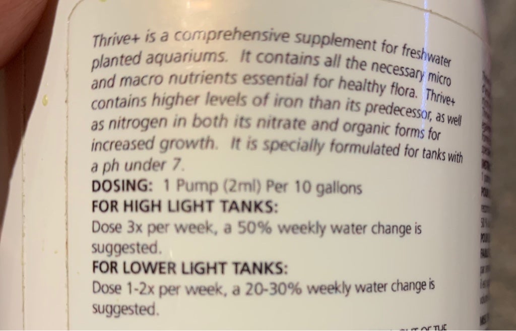 Thrive+ pump dosing!! | The Planted Tank Forum