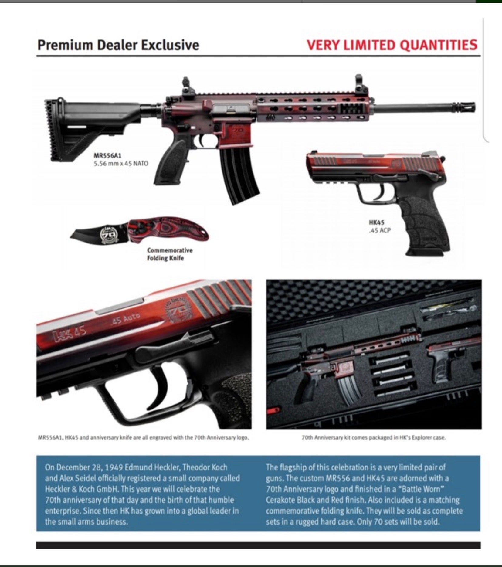 HK 70th Anniversary MR556A1, HK45 and Knife COMMERATIVE KIT | HKPRO Forums