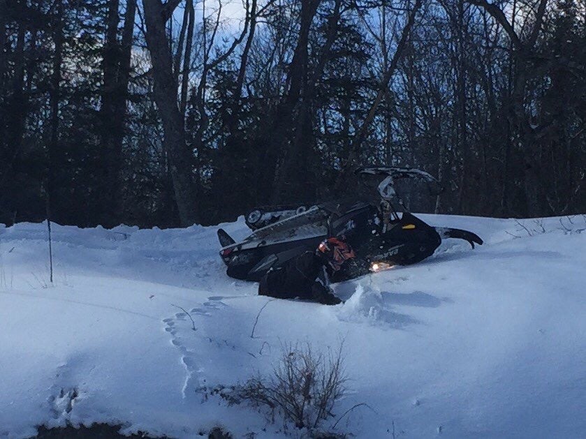 Sled roll over - best way to upright? | Ski-Doo Snowmobiles Forum