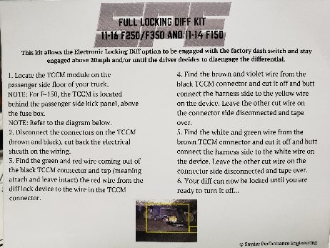 SPE Full Time Elocker kit | F150 Ecoboost Forum